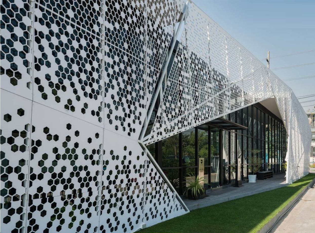 Architectural Facade | Laser Cut Artistic Building Outdoor Finish - FAB